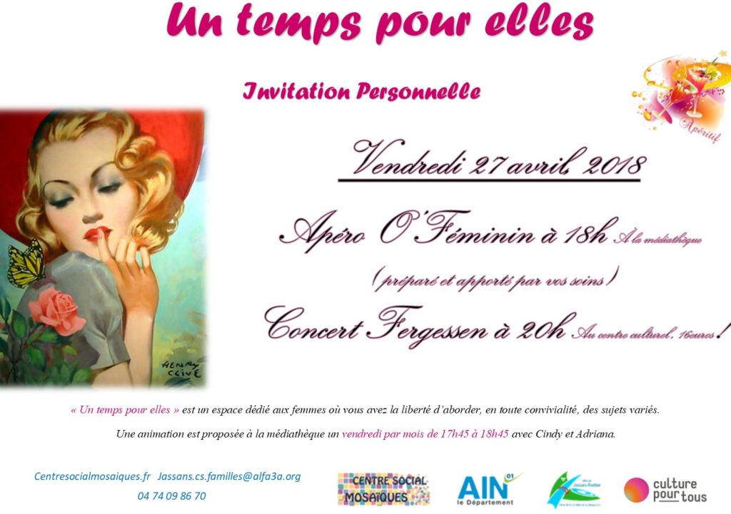 Invitation personnelle pour un apéro entre femmes ! – Centre Social ...